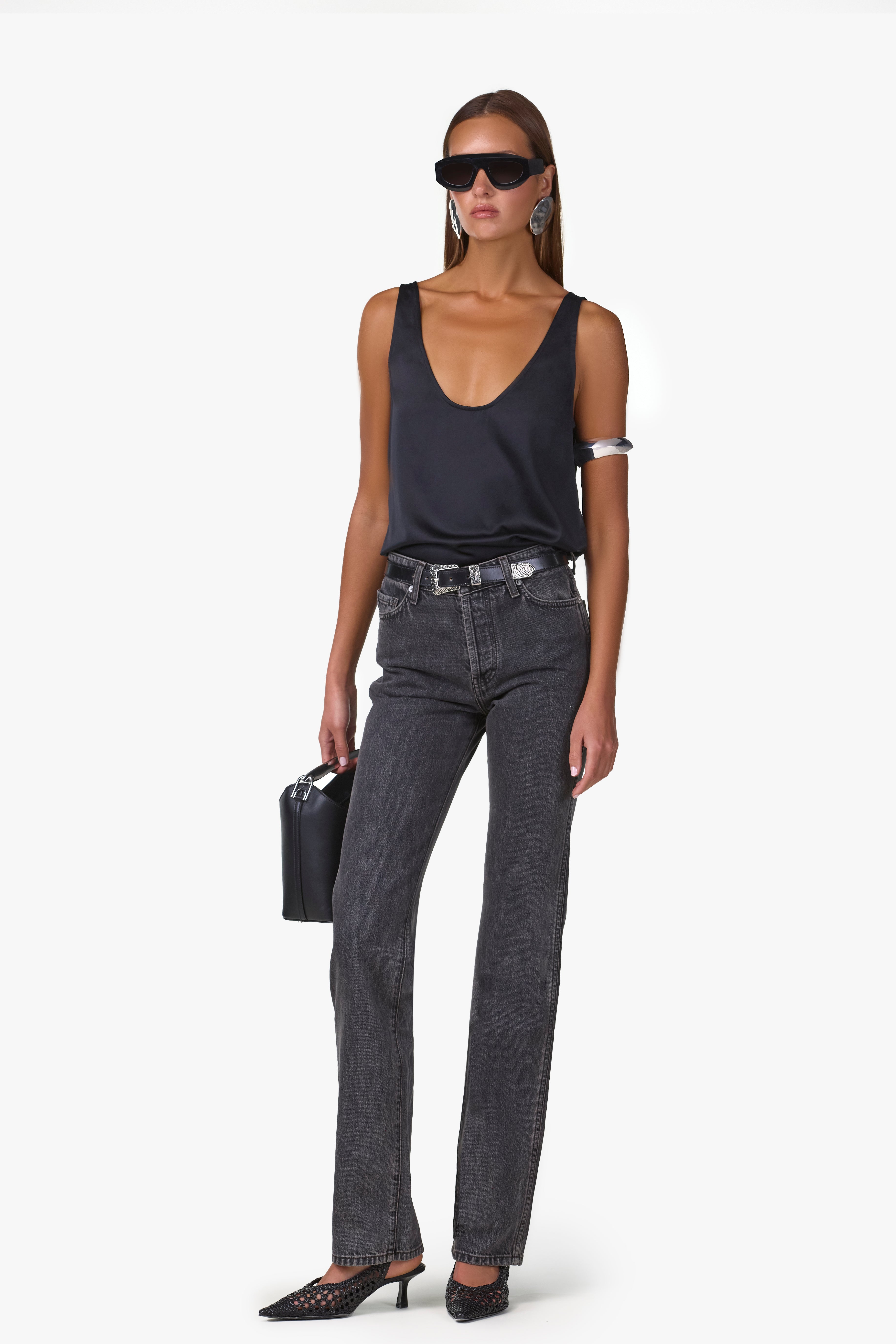 SAME SAME DENIM The Perfect Jean Straight Leg Mid Rise